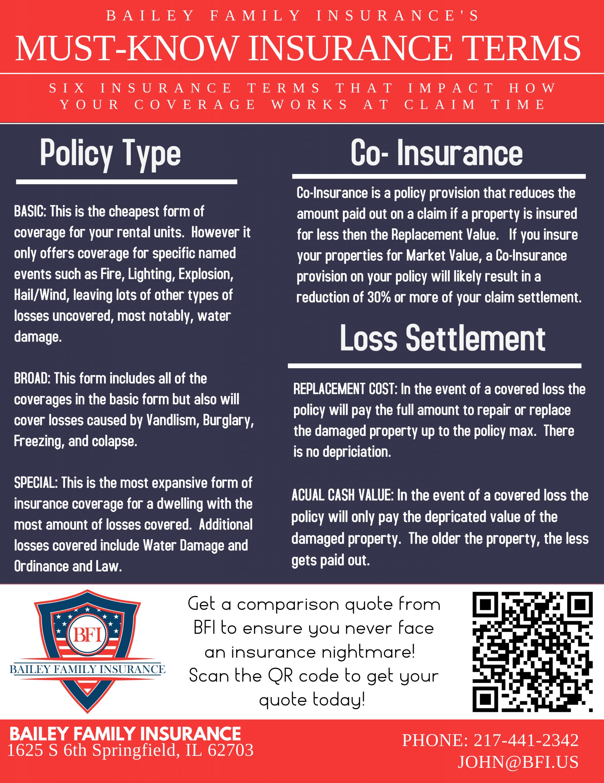 BFIs Must-Know Insurance Terms - Bailey Family Insurance