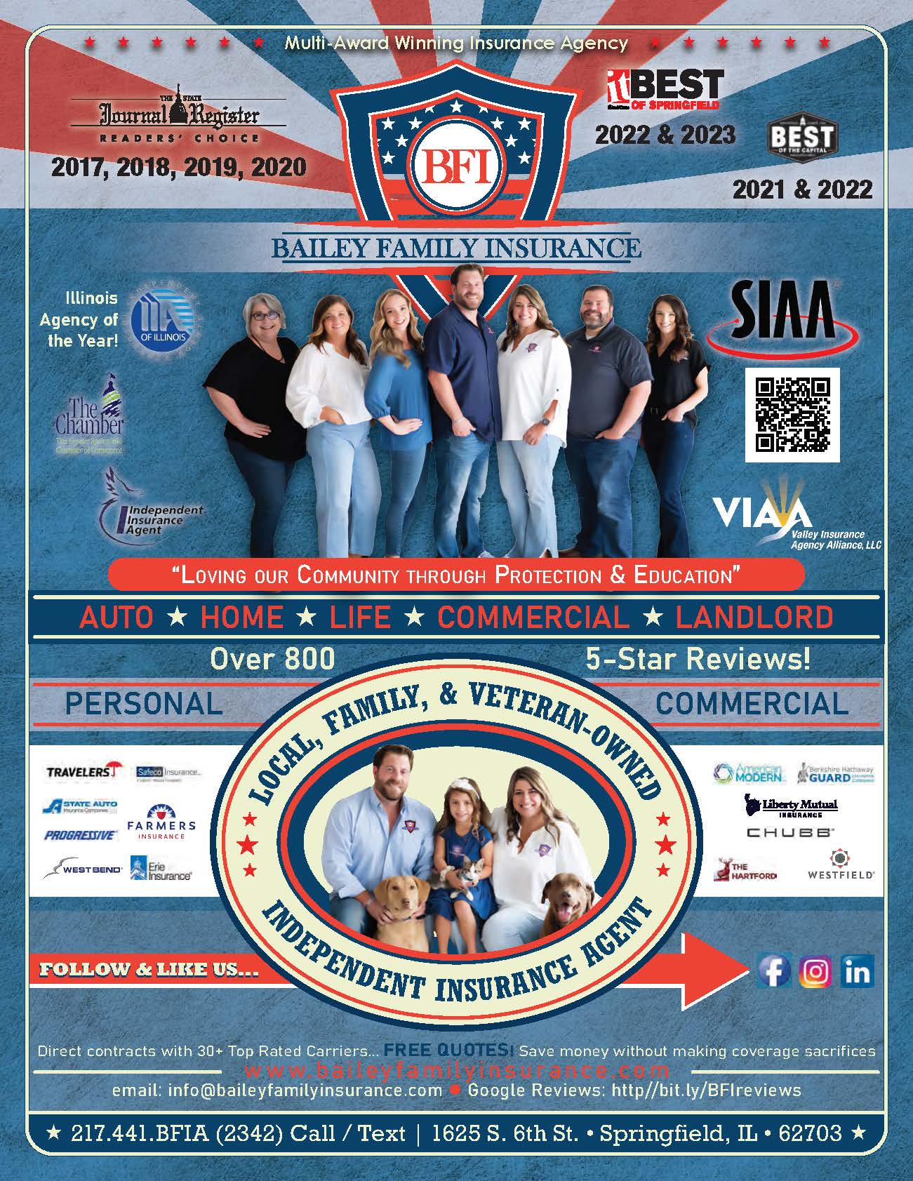 Learn About Our Agency | (217) 441-2342 | Bailey Family Insurance